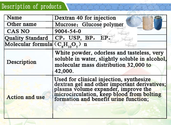 dextran 40 for injection 9004-54-0 Purity 100% gostrong 25KG HDPE drum ...